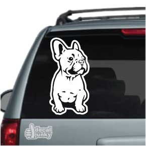 Cute French Bulldog Car Decals & Window Stickers | Decal Junky