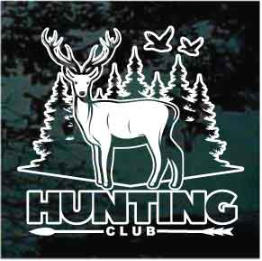 Deer Scene Deer Hunting Club Decal & Car Stickers | Decal Junky