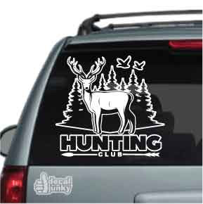 Deer Scene Deer Hunting Club Decal & Car Stickers | Decal Junky