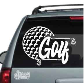 Golf Ball & Golf Clubs Design Car Decals & Window Stickers | Decal Junky