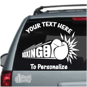 Boxing Glove Boxing Logo Car Decals & Window Stickers | Decal Junky