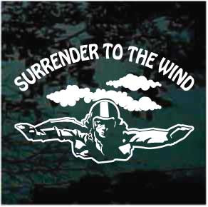 Surrender To The Wind Skydiving Decals | Decal Junky