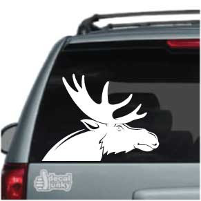 Solid Moose Head Car Decals & Stickers | Decal Junky