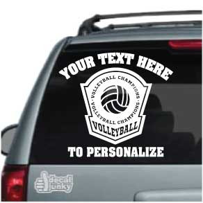 Volleyball Champions Car Decals & Window Stickers | Decal Junky