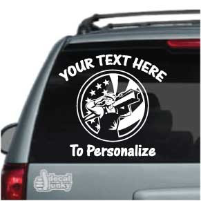 Round American Steel Worker Decals & Stickers | Decal Junky