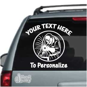 Round Welder Welding Logo Decals & Car Window Stickers | Decal Junky