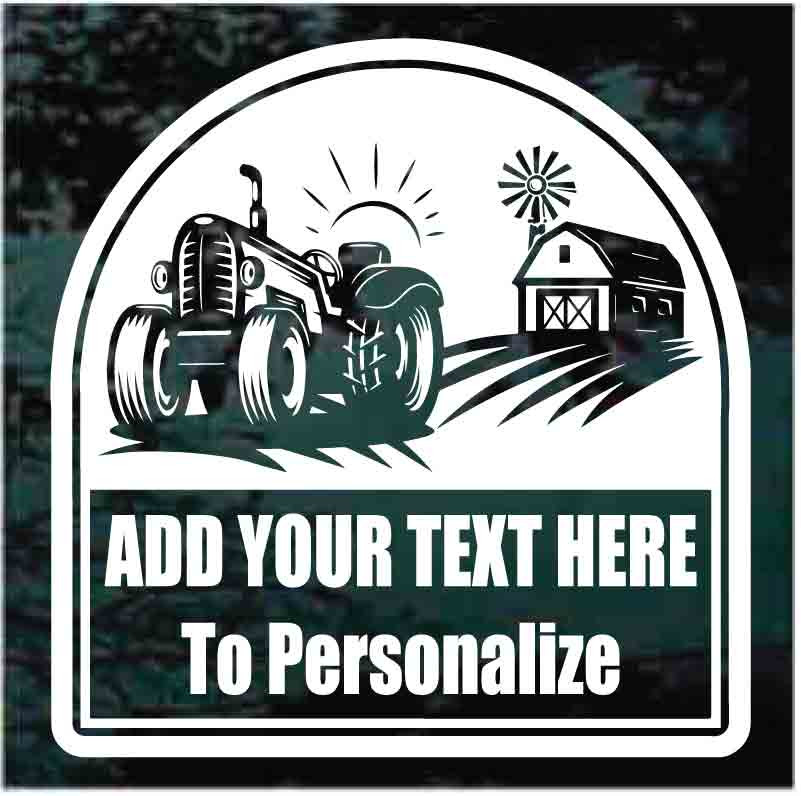 Tractor Farm Scene Border Decals & Window Stickers | Decal Junky