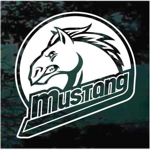 Mustangs Mascot Logo Decals & Stickers Personalized | Decal Junky