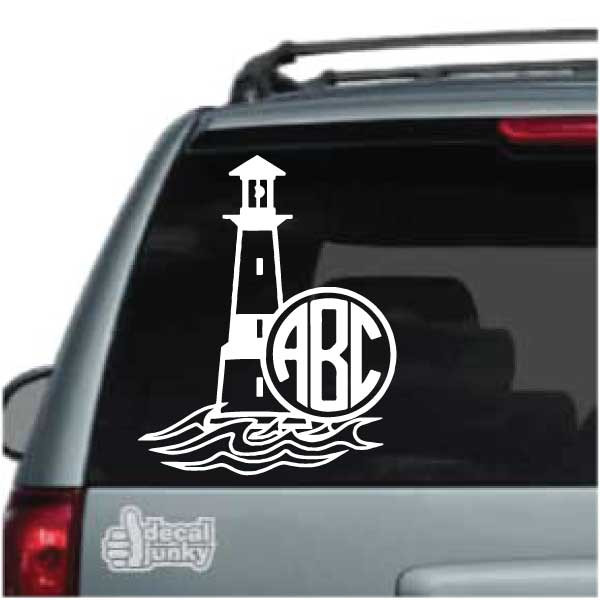Lighthouse Monogram Decals & Window Stickers | Decal Junky