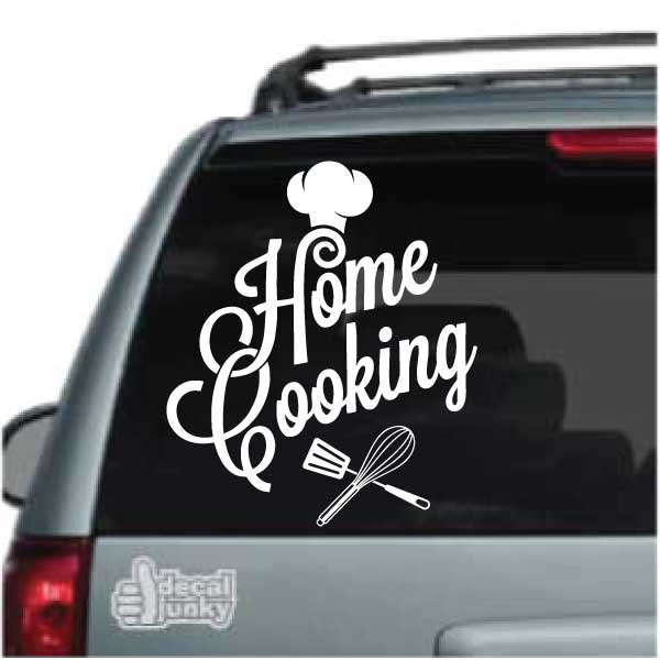 Home Cooking Chef's Hat & Utensils Decals & Stickers | Decal Junky