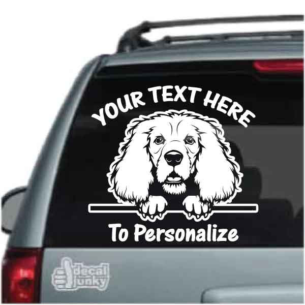 Cocker Spaniel Peeking Car Decals & Window Stickers | Decal Junky