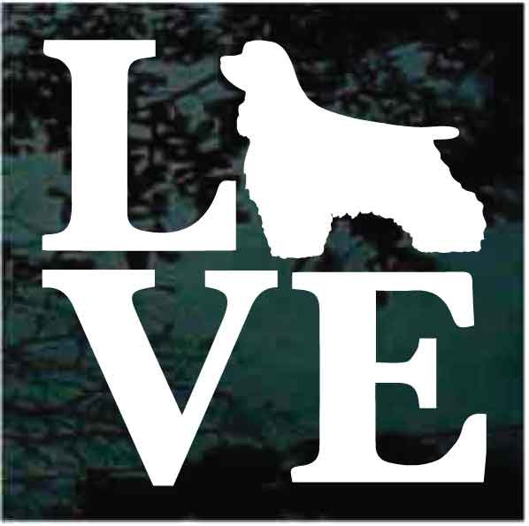 Cocker Spaniel Love Car Decals & Window Stickers | Decal Junky