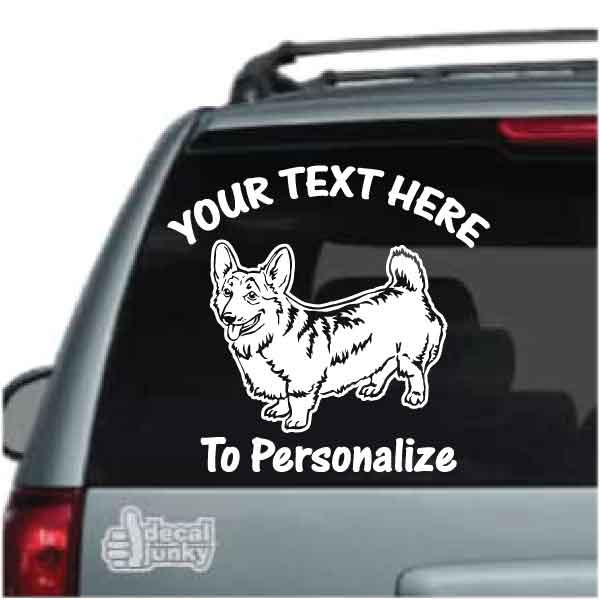 Happy Corgi Car Decals & Window Stickers | Decal Junky