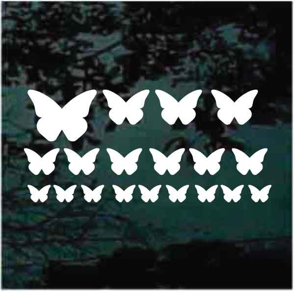 Set of Butterflies Decals Stickers for Cars Trucks Windows