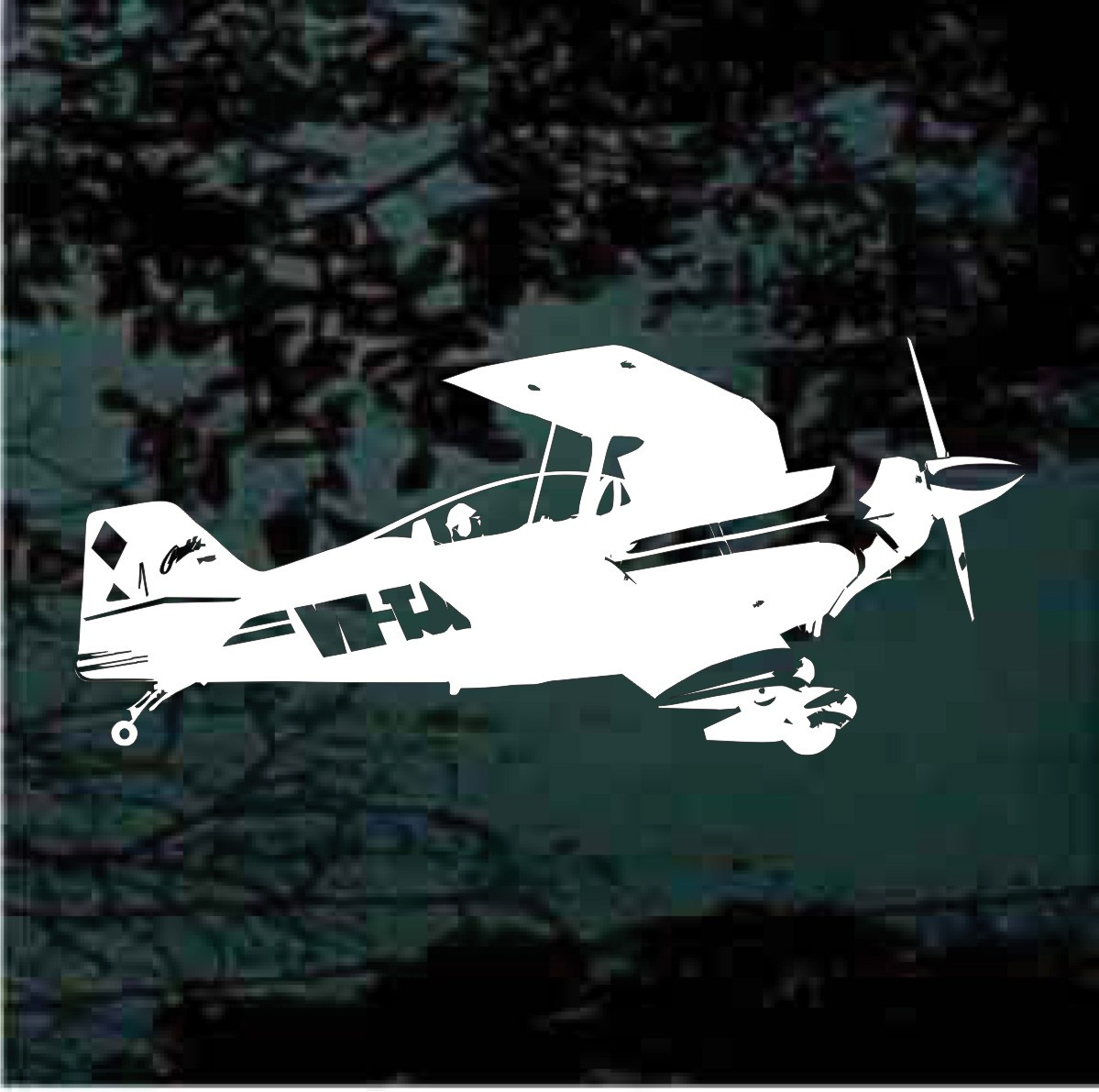 Pitts S2C Racer Solid Aircraft Car Decals & Window Stickers | Decal Junky