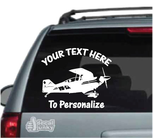 Pitts S2C Racer Solid Aircraft Car Decals & Window Stickers | Decal Junky