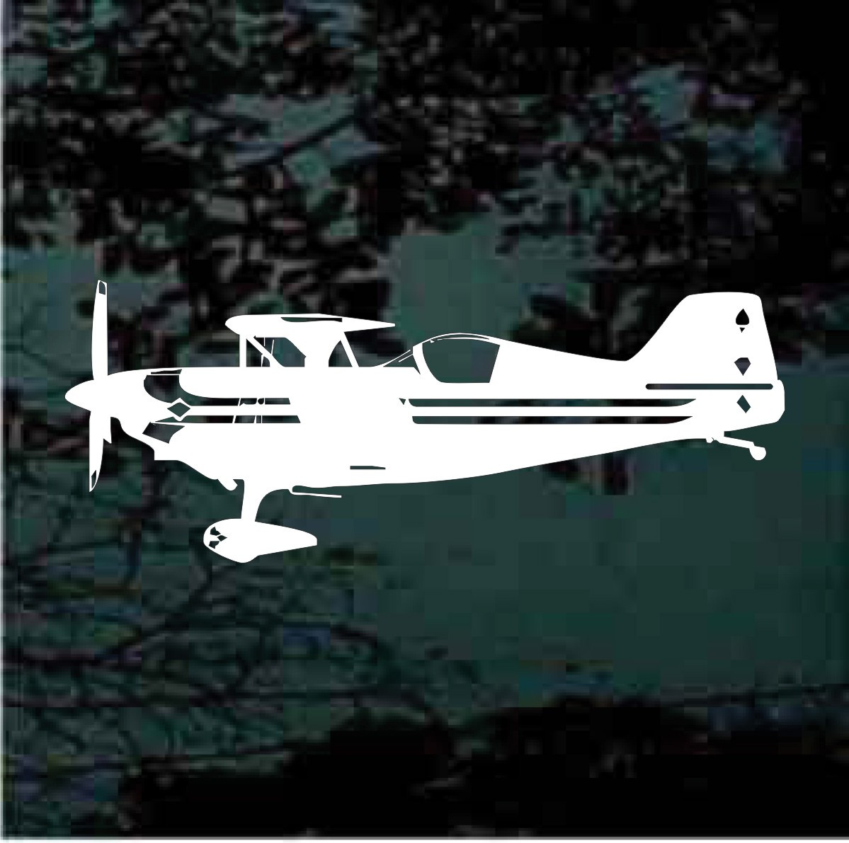 Pitts S2C Racer Side View Aircraft Car Decals & Stickers | Decal Junky