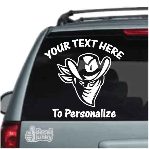 Outlaw Bandit Cowboy Decals Custom Vinyl Stickers | Decal Junky