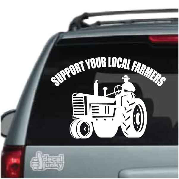 Support Your Local Farmers Car Decals & Window Stickers