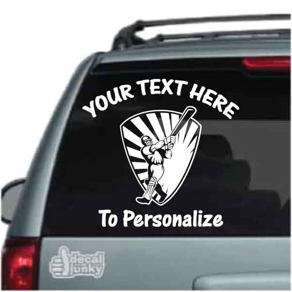 Cricket Player Shield Car Decals & Window Stickers | Decal Junky