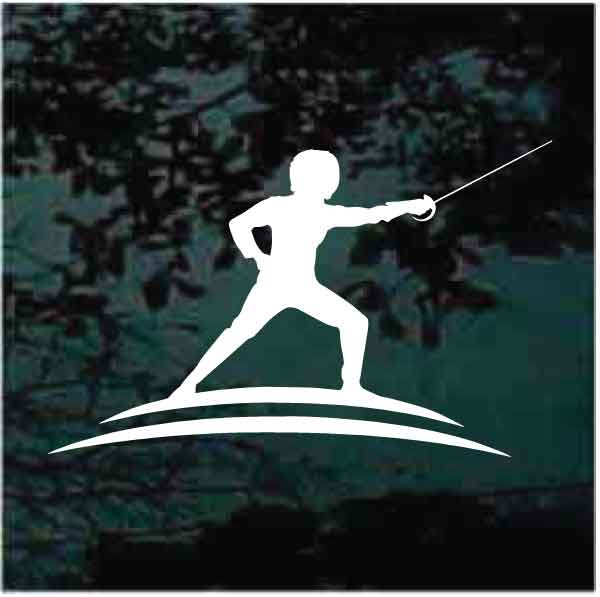 Fencing Logo Car Decals & Window Stickers | Decal Junky