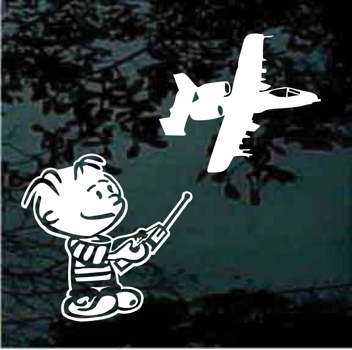 Boy Flying Remote Control A-10 Aircraft Decals & Stickers for Cars ...