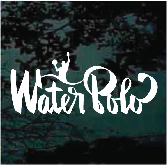 Water Polo Lettering Car Decals & Window Stickers | Decal Junky