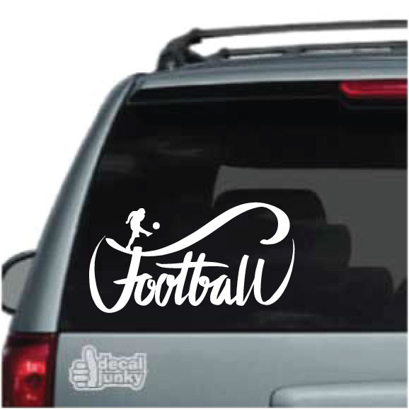 Football Lettering Car Decals & Window Stickers | Decal Junky