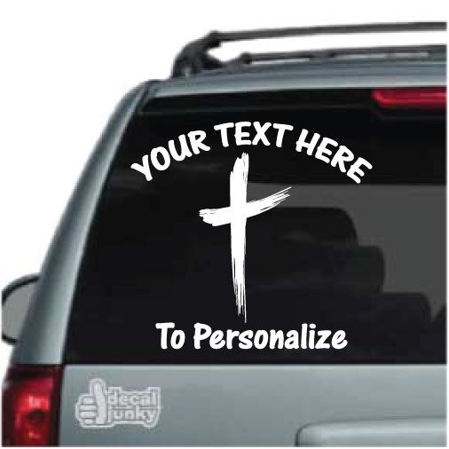 Hand Drawn Cross Car Decals & Window Stickers | Decal Junky