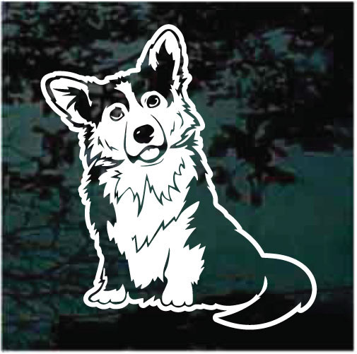 Corgi Sitting Car Decals & Window Stickers | Decal Junky