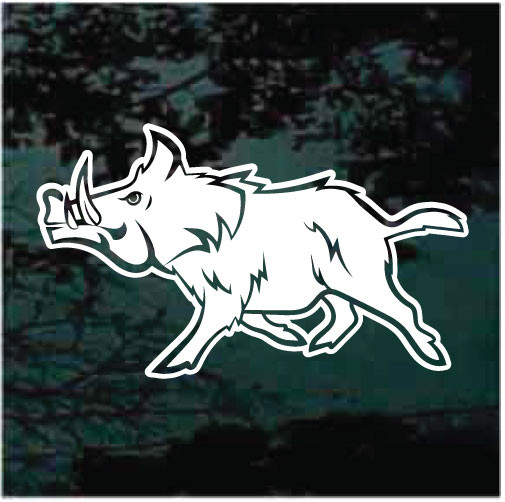 Wild Hog Running Car Decals & Window Stickers | Decal Junky