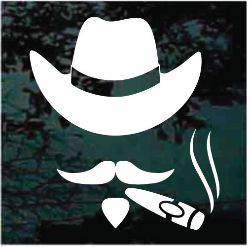 Smoking Cowboy Car Window Decals & Stickers | Decal Junky