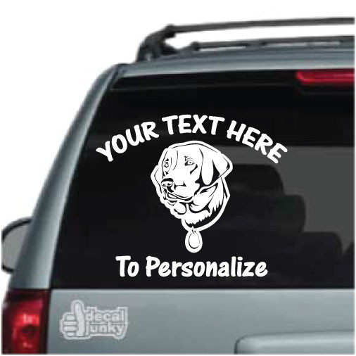Pretty Labrador Retriever Head Car Window Decals | Decal Junky