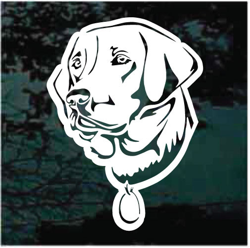 Pretty Labrador Retriever Head Car Window Decals | Decal Junky