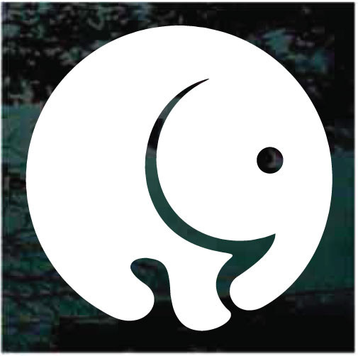 Round Elephant Car Window Decals & Stickers | Decal Junky