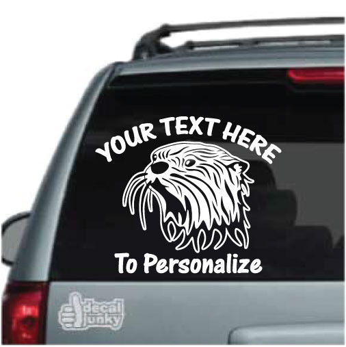 River Otter Head Profile Car Window Decals & Stickers | Decal Junky