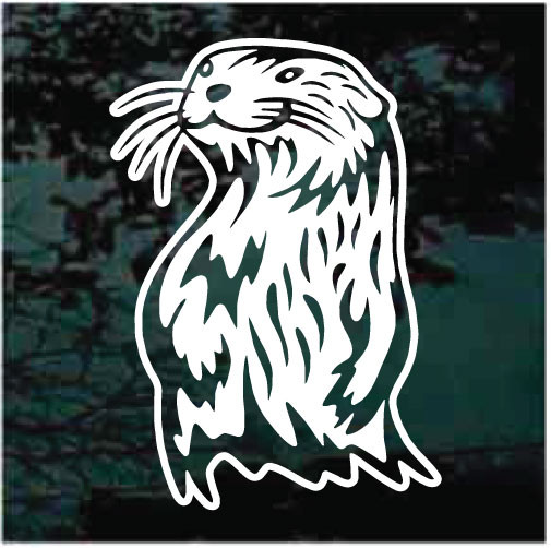 River Otter Looking Car Window Decals & Stickers | Decal Junky