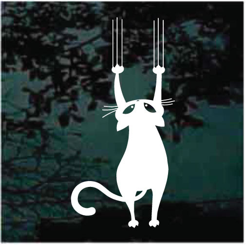 Cat Scratching Car Window Decals & Stickers | Decal Junky