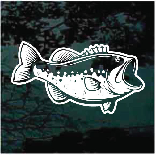 Mounted Sea Bass Decals & Stickers for Cars Trucks & Windows