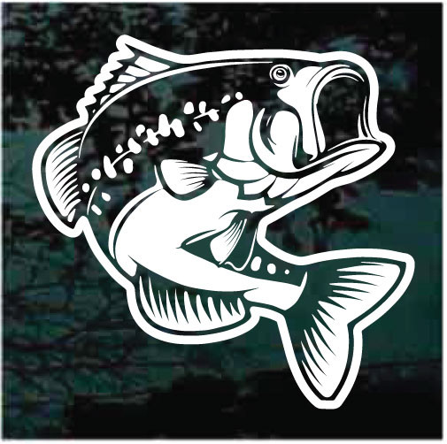 Swimming Sea Bass Car Window Decals & Stickers | Decal Junky