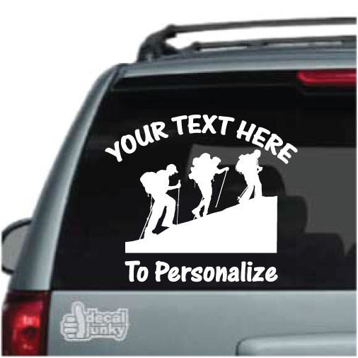 Men Mountain Climbing Car Decals & Window Stickers | Decal Junky