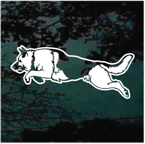 Running German Shepherd Decals & Stickers | Decal Junky