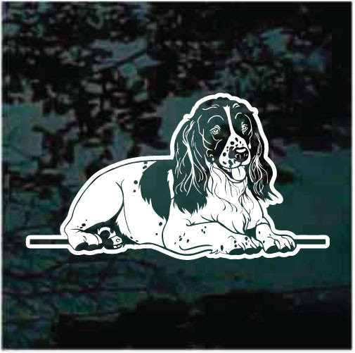 English Springer Spaniel Down Car Decals & Stickers | Decal Junky