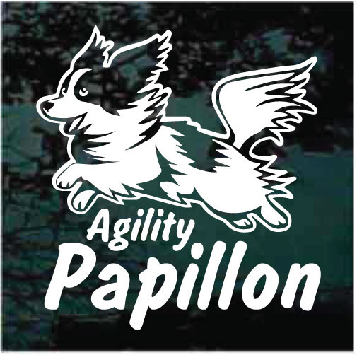 Papillon Agility Decals & Stickers | Decal Junky