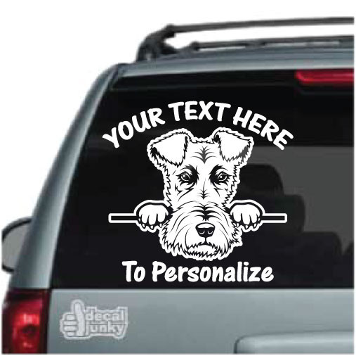 Fox Terrier Peeking Decals & Stickers | Decal Junky