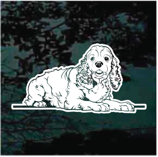 Cocker Spaniel Down Car Decals & Stickers | Decal Junky