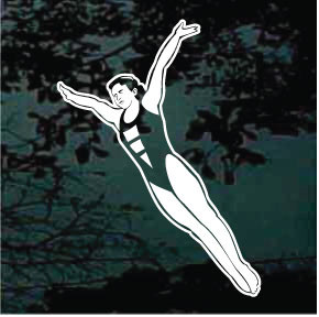 Girl Diving Car Decals & Window Stickers | Decal Junky