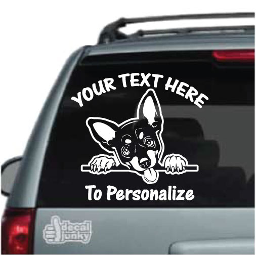 Sweet Min Pin Peeking Decals Car Decals Window Stickers | Decal Junky