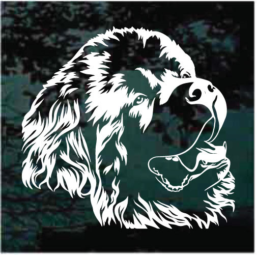 Nice Newfoundland Dog Head Decals Car Window Stickers | Decal Junky