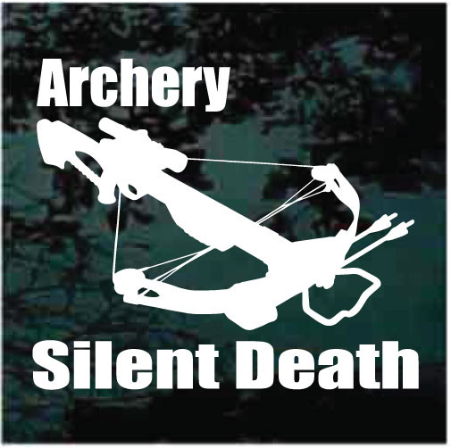 Bowhunting Crossbow Archery Silent Death Decals | Decal Junky